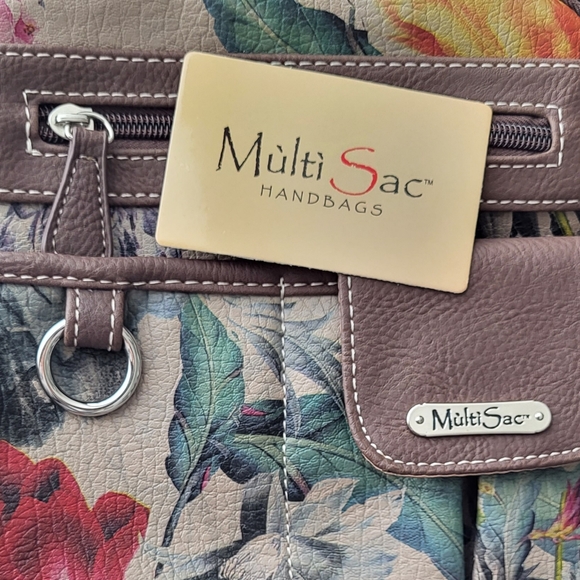 Multisac | Bags | Multisac White Multicolor Floral Print Triple Top Zip ...